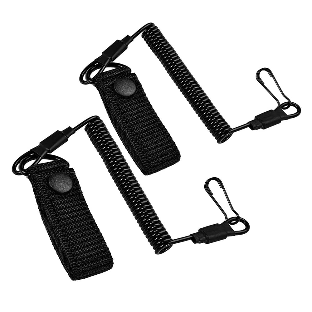 FAZee Tactical Anti-Lost Elastic Lanyard Military Spring Rope Safety ...