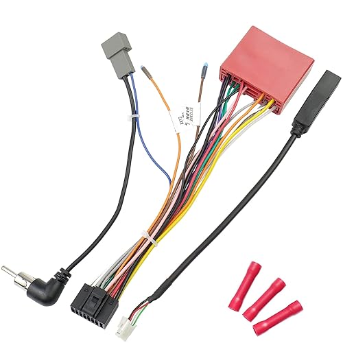 Jayubien 24Pin Radio Wiring Harness Kit Replacement for Mazda 2 3 5 6 ...
