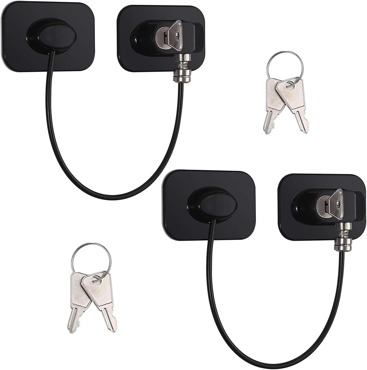 2 Pcs Refrigerator Door Locks Window Restrictor Locks, Upgrand Fridge ...