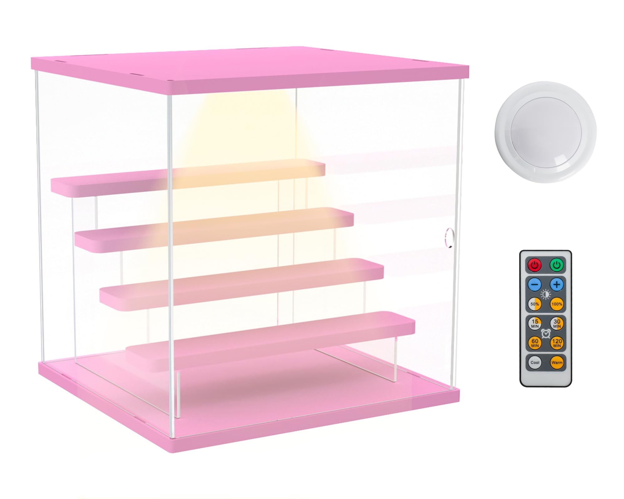 Mua 5 Tier Clear Acrylic Display Case, Illuminated Display Case for ...