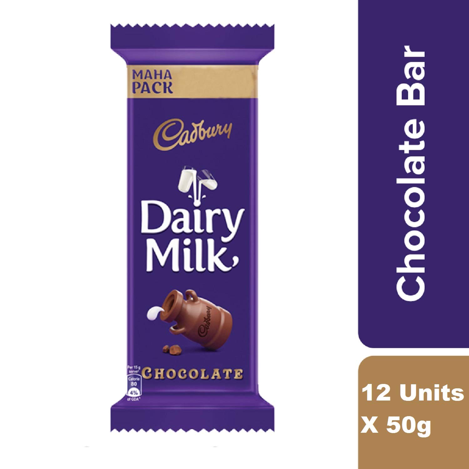 Cadbury Dairy Milk Chocolate Bar, 50gm Maha Pack (Pack of 12) Rs 240 At ...
