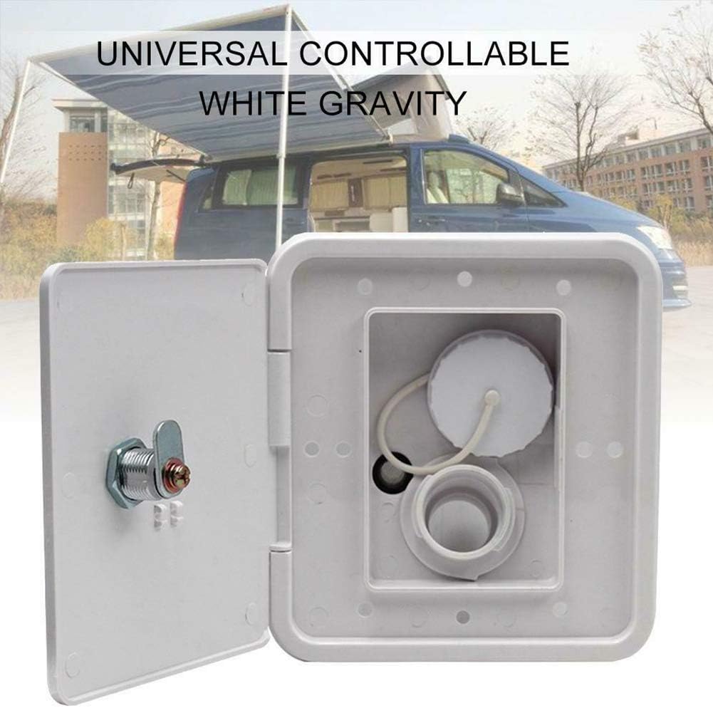KOET Gravity Water Intake Hatch, Square Caravan Hatch Cover, Lockable ...
