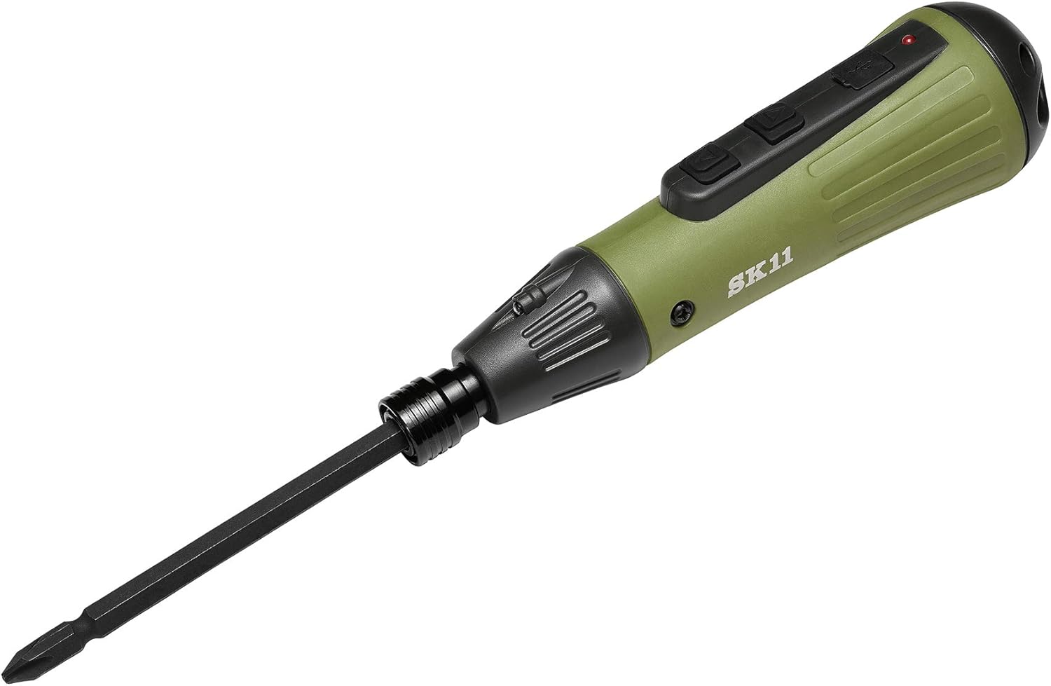 Amazon | SK11(エスケー11) 充電式デュアルドライバー 電動と手回しのデュアルドライブ USB充電 SDV-DUO-DG/BK グリーン | 電工ドライバー