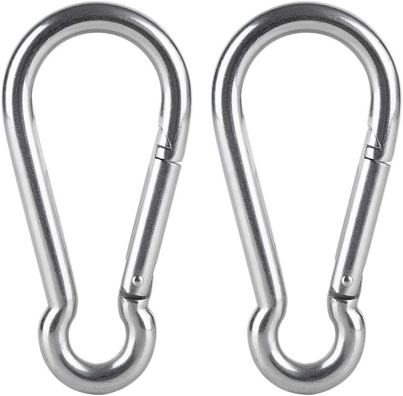Amazon.com : AOWESM Large Stainless Steel Spring Snap Hook Carabiner ...