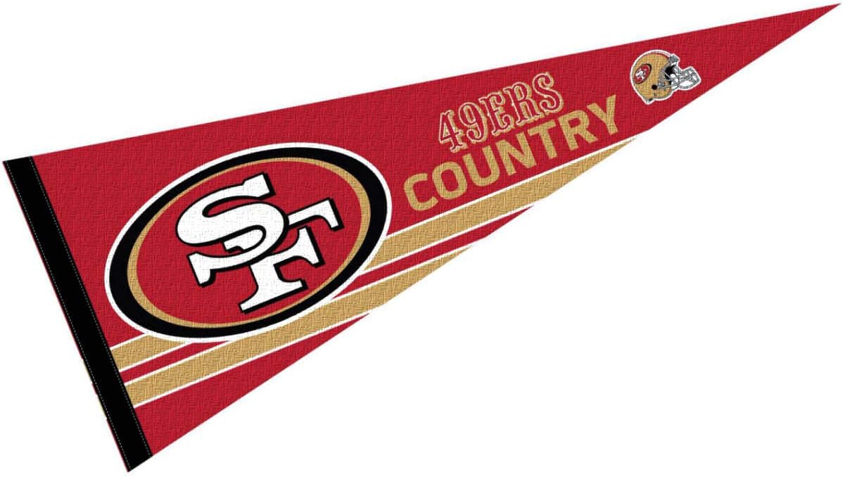 Amazon.com : WinCraft San Francisco 49ers Niners Country Pennant Banner ...