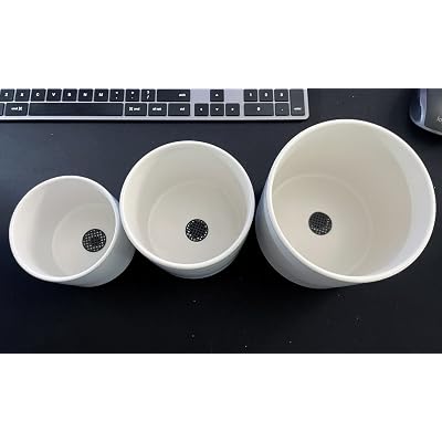 ROSOLI Ceramic Planters - 3 Pack Round Shaped India | Ubuy