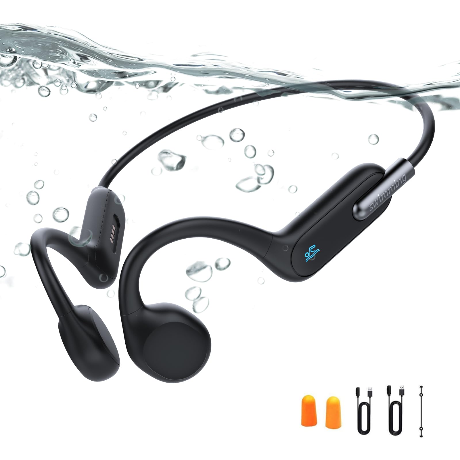 LAMYOO Bone Conduction Headphones, IPX8 Waterproof MP3 Swimming ...