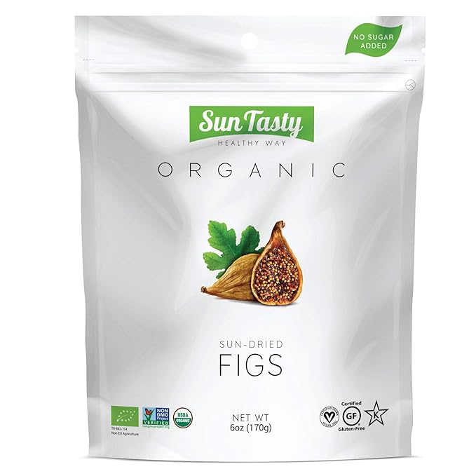 Sun Tasty Organic Sun-Dried Figs, Vegan, Gluten-Free, USDA Certified ...