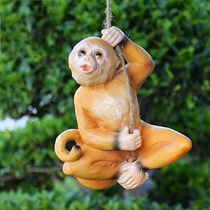Sculptures and Statues Home Decor,Resin Hanging Funny Monkey Statue ...