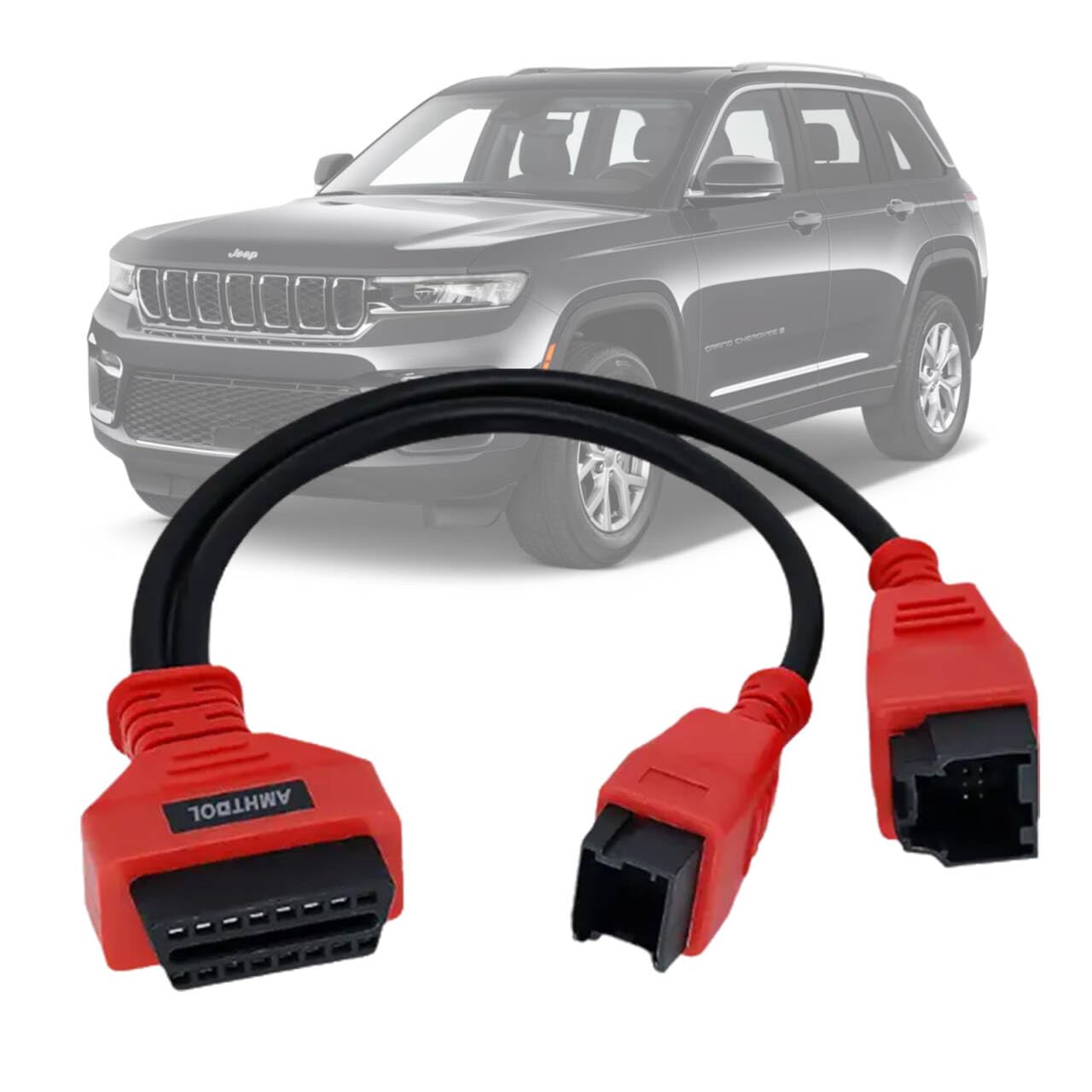 AMHTDOL FCA 12+8 Pin Connector to OBD2 Adapter Security Bypass Cable ...