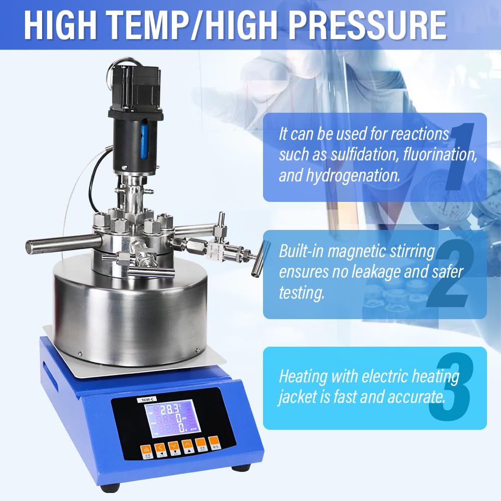 HNZXIB Laboratory 100ml Desktop Mechanical Stirring High-Pressure ...