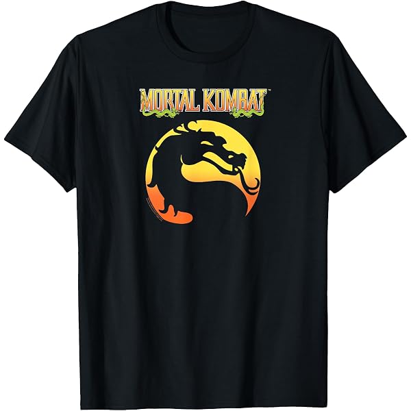 Mortal Kombat Costume Men Mortal Kombat Men's Dragon Script Logo Video ...