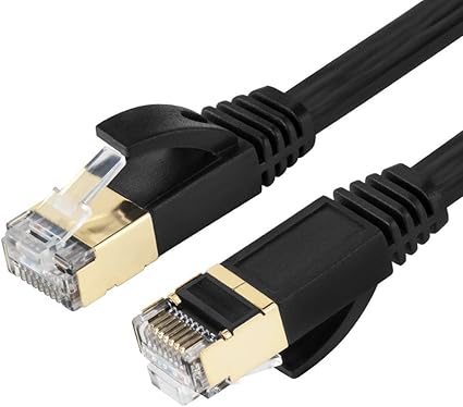 4m Ethernet Cable, VILICONTY CAT7 Network Cable Flat LAN Pacth Cable ...