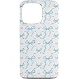 Amazon.com: iPhone 13 Pro Aesthetic Light Blue Ribbons and Bows in ...