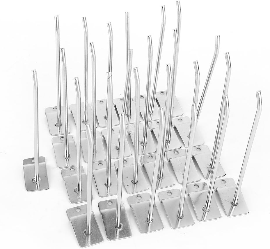 Slatwall Panel Hooks, 25pcs 6 Inch (15cm) Stainless Steel Wall Panel ...