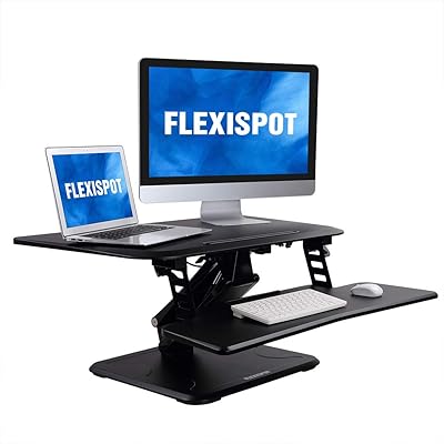 Buy FlexiSpot 32" Height Adjustable Standing Desk Converter wQuick ...
