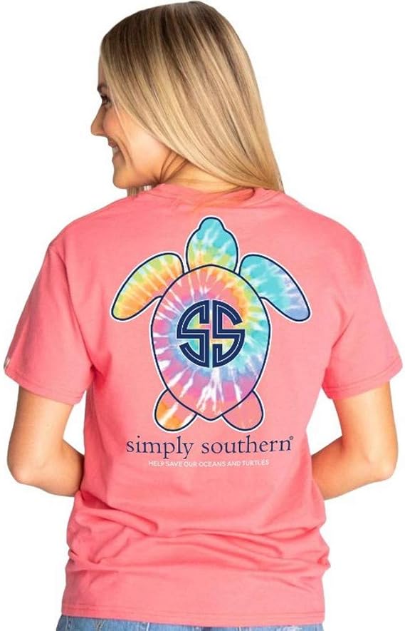 Simply Southern Logo Multi Tie Dye Sea Turtle (Large): Amazon.com.au ...