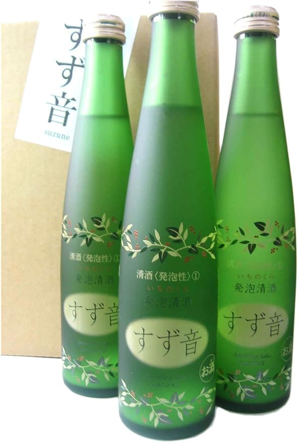 Amazon.co.jp： 一ノ蔵 発泡清酒 すず音 300ml ×3本セット: 食品・飲料・お酒