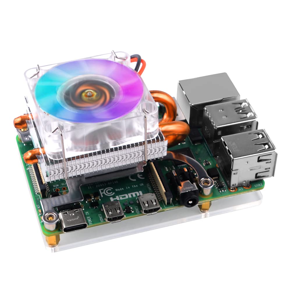 Mua GeeekPi Raspberry Pi 4 Fan Raspberry Pi Low Profile ICE Tower CPU Cooler with RGB Cooling ...