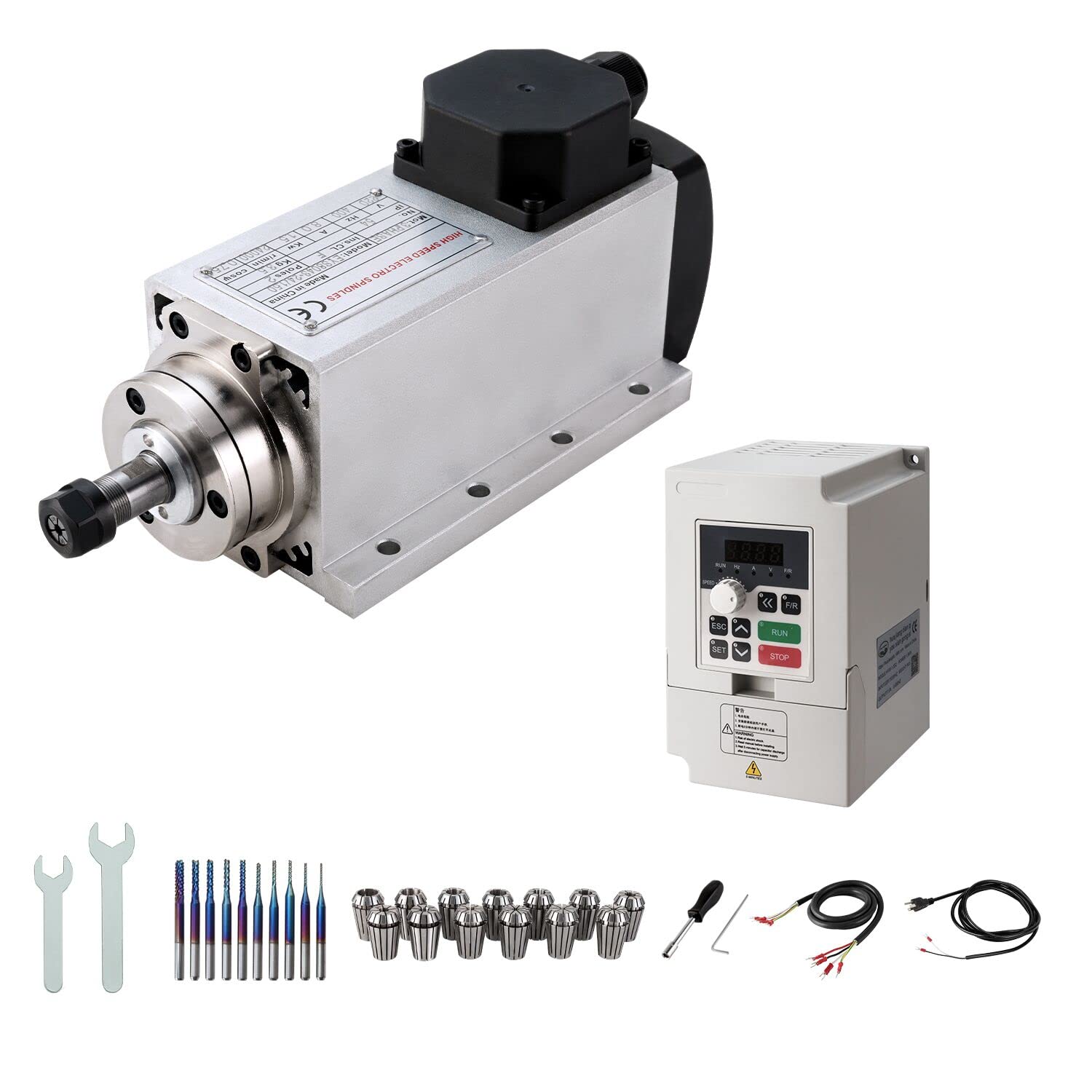 Mua CNC Spindle Motor Kits,220V 1.5KW ER16 Square Air Cooled Spindle Motor CNC Spindle CNC Motor ...