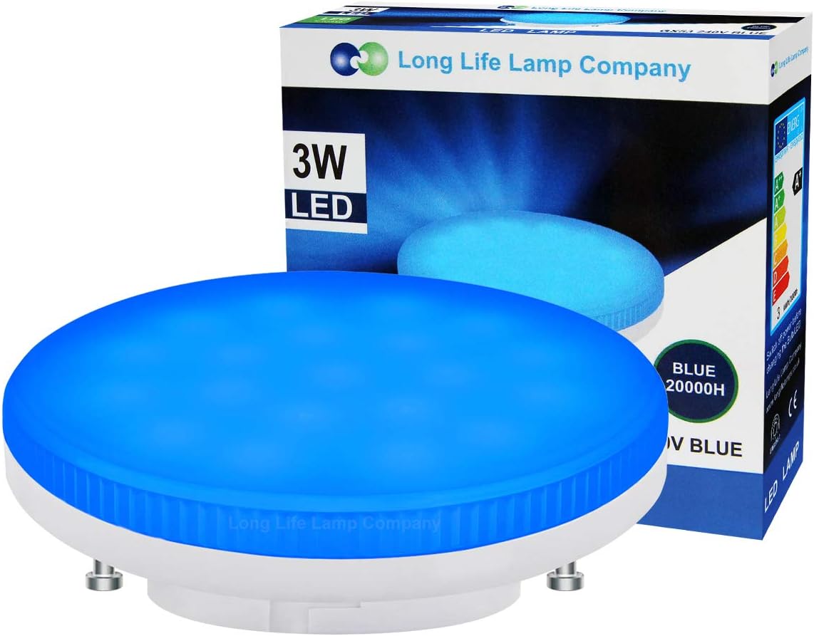 Building Materials & Supplies GX53 LED 3W BLUE SMD Light Bulb Replacement for CFL Blue Under ...