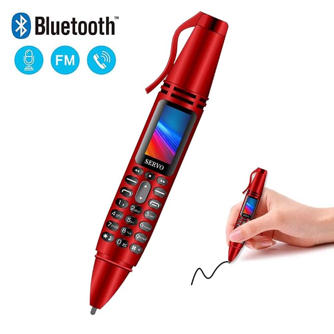Pen Mini Cell Phone Bluetooth Dialer 0.96" Tiny Screen Mobile Phone ...