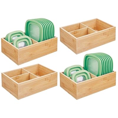 mDesign Bamboo Wood Kitchen Storage Bin Organizer - Nepal | Ubuy