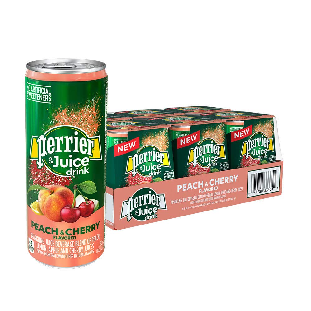 Amazon.com : Perrier & Juice, Strawberry and Kiwi Flavor, 8.45 Fl Oz ...