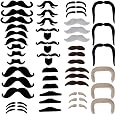 Amazon.com: 48 Pack Fake Mustache for Men Halloween Self Adhesive ...