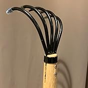 Amazon.com : 15" Gardeners Claw Rake | Military Grade Steel 6 Tines and ...