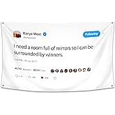 Amazon.com : siixoi Kanye Tweet Flag 3x5 Ft Funny Tweet Rapper Tapestry ...