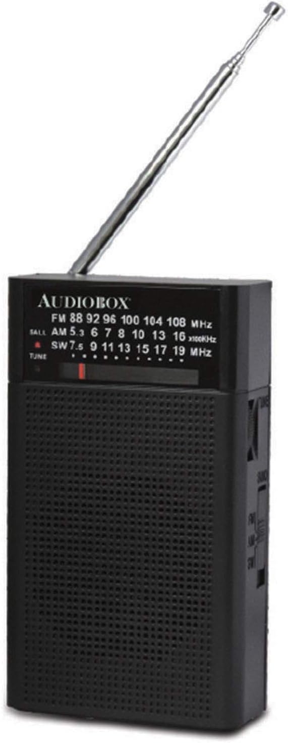 Amazon.com: Audiobox RX-3 Portable AM/FM/Short Wave Radio, Battery ...