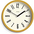 Amazon.com: JONES CLOCKS Modern Matt Yellow Wall Clock - Small Round ...
