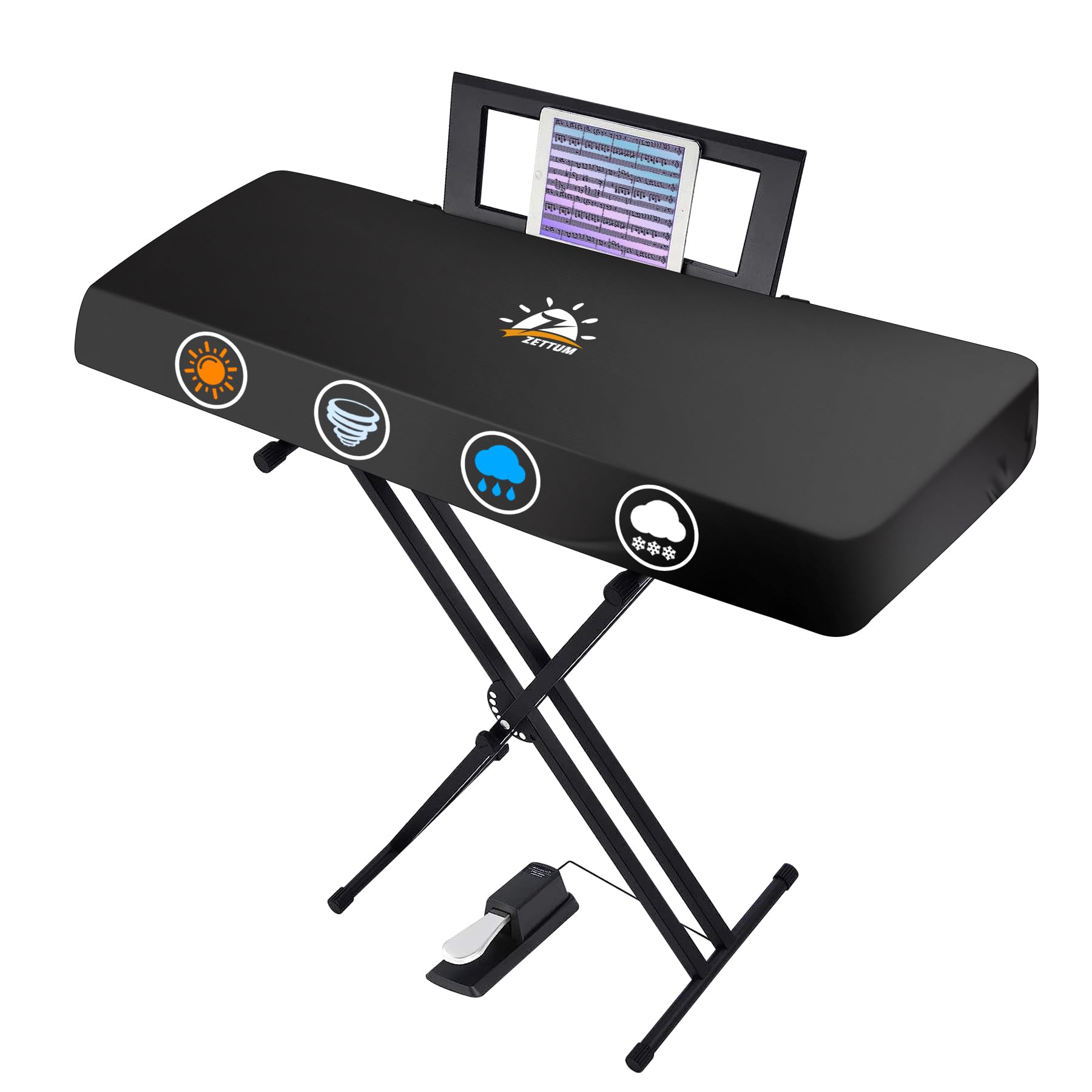 Zettum Piano Keyboard Cover 61 Key - 600D Piano Keyboard Dust Cover ...