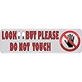 Amazon.com: StickerTalk Look but Please Do Not Touch Vinyl Sticker, 10 ...