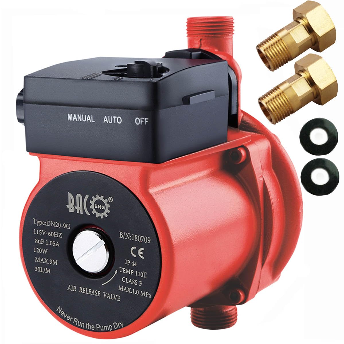 BACOENG 3/4'' 115V Hot Water Recirculating Pump with Built-in Automatic ...