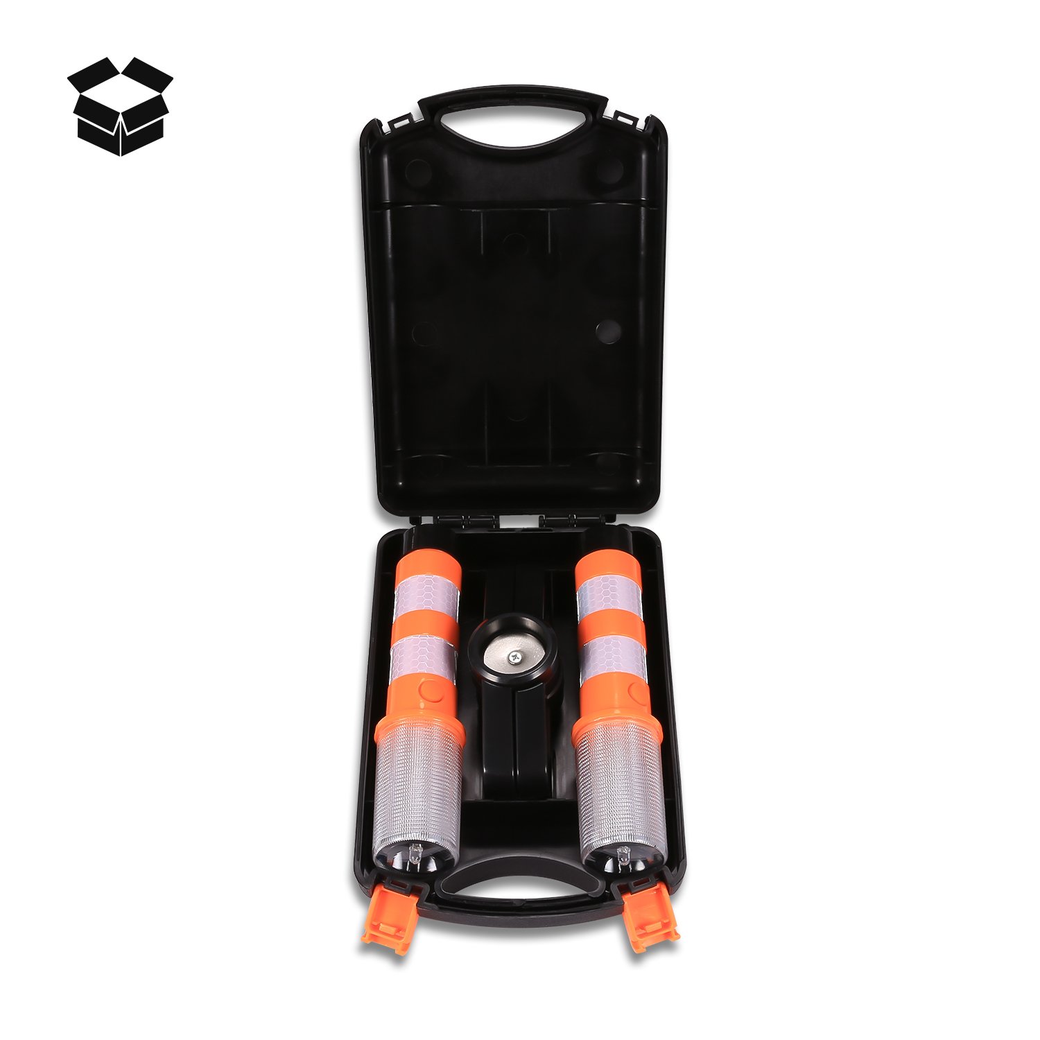 Sailnovo 2 LED Emergency Roadside Flares Storage Case for Car Marine ...
