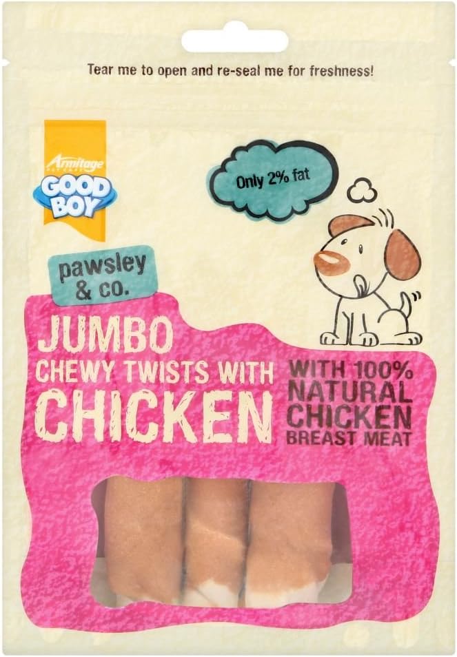 Good Boy Pawsley & Co Jumbo Twisters Chicken 100g - BigaMart