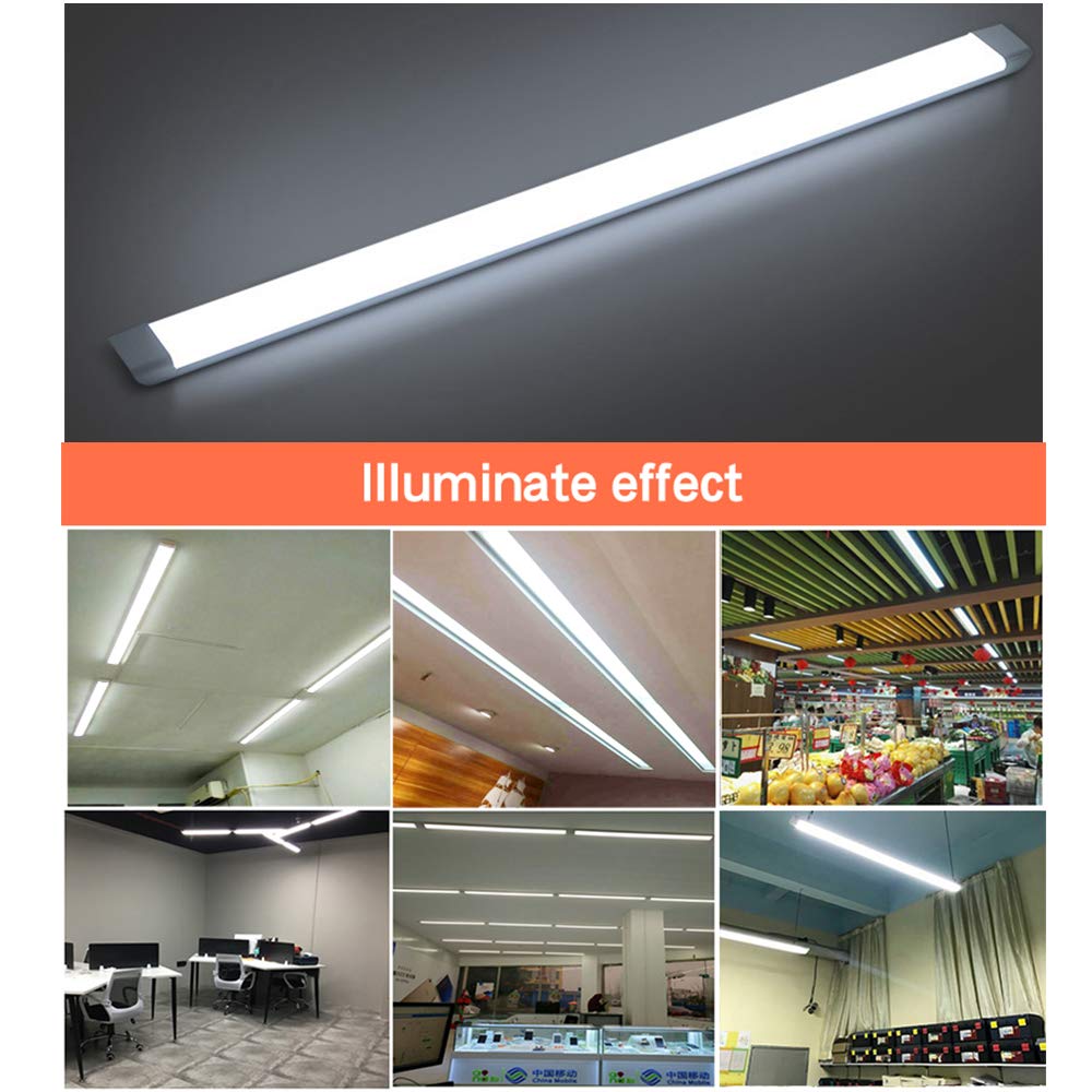 RayingRio LED Batten Light 50W 4500LM Daylight White 6500K Ceiling Tube ...
