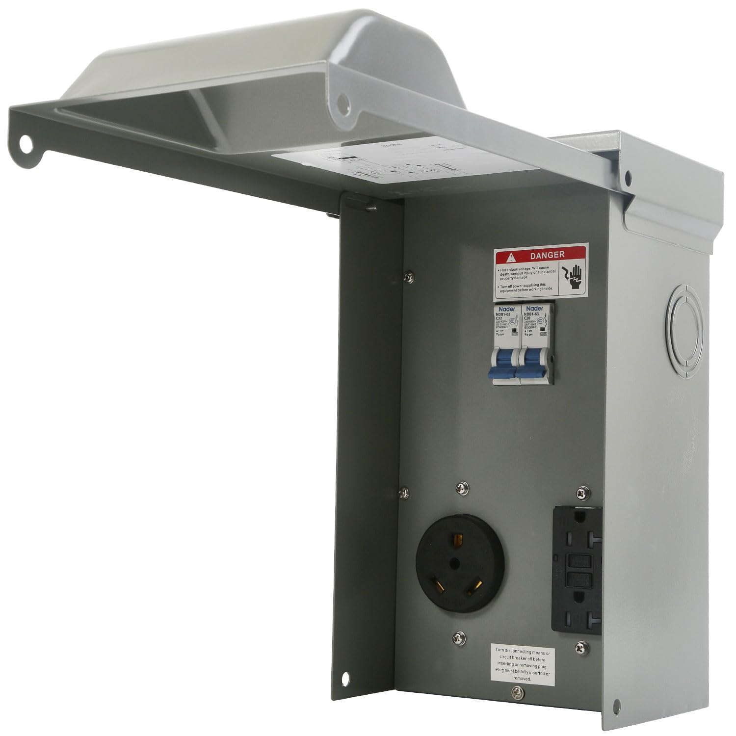 Kinchoix Temporary Power Outlet Panel, RV Electrical 20 and 30-Amp ...