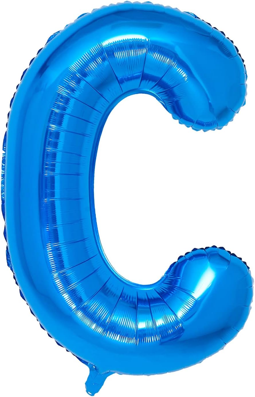 Letter Blue C Balloons, 40 Inch Single Blue Alphabet Giant Letter Foil ...