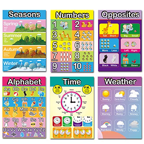 LARGE SIZE Educational Preschool Poster,Easy Read & Learn Design for ...
