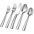 Amazon.com | 40-Piece Silverware Set, Heavy Duty Stainless Steel Flatware Set Service for 8 ...