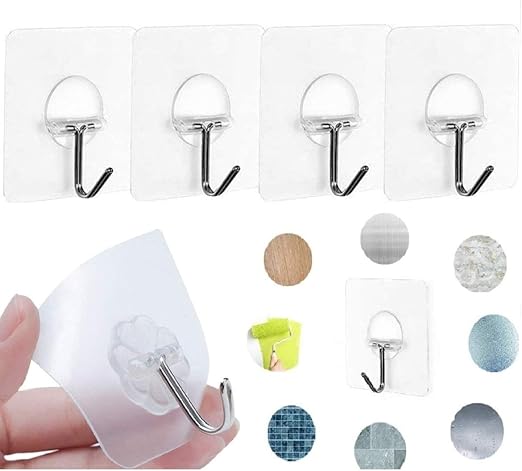 Self Adhesive Hooks Removable Adhesive Wall Hangers, Koksi Waterproof ...
