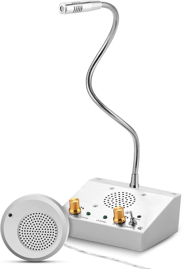 Dual Way Counter Intercom, Window Speaker System Two Way Voice Intercom ...