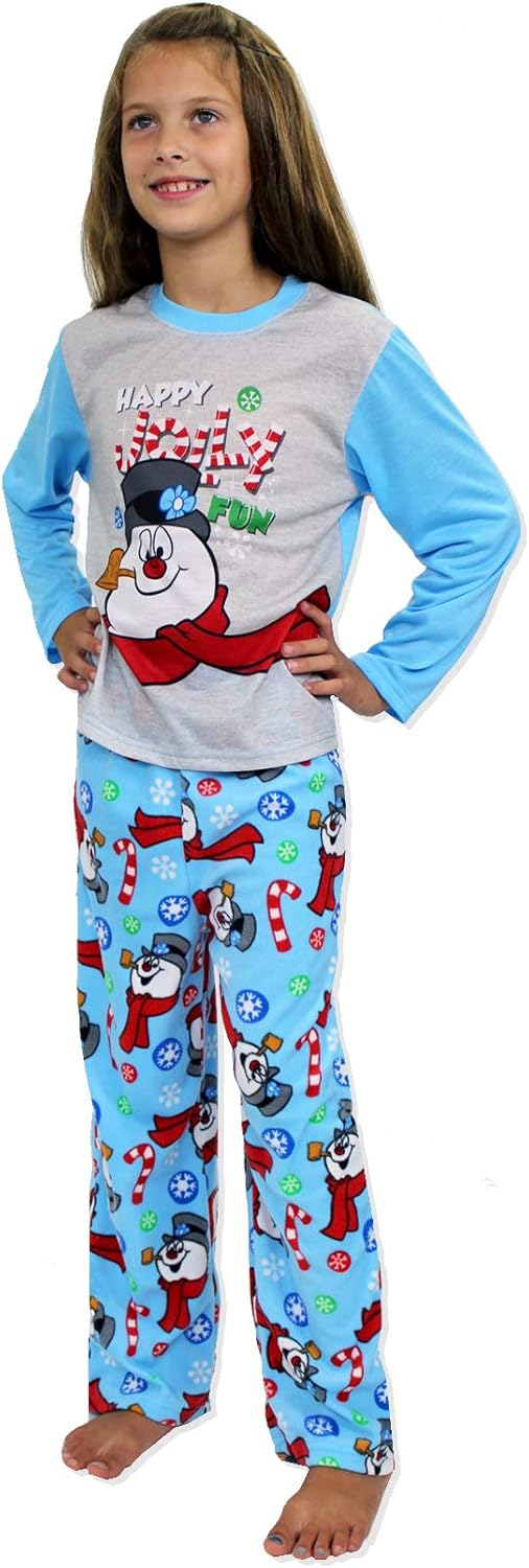 Frosty the Snowman Christmas Holiday Family Sleepwear Pajamas (10, Blue ...