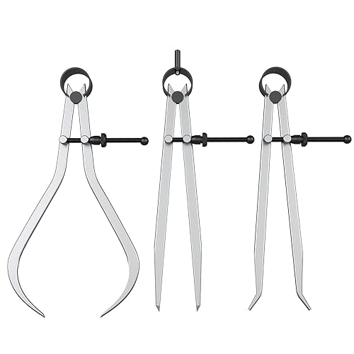 HDLNKAK 3 Pieces Spring Caliper/Divider Set, Carbon Steel Long Inside ...