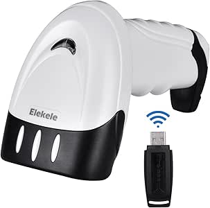 Elekele 1D Escáner Lector de Código de Barras Inalámbrico Portátil con ...