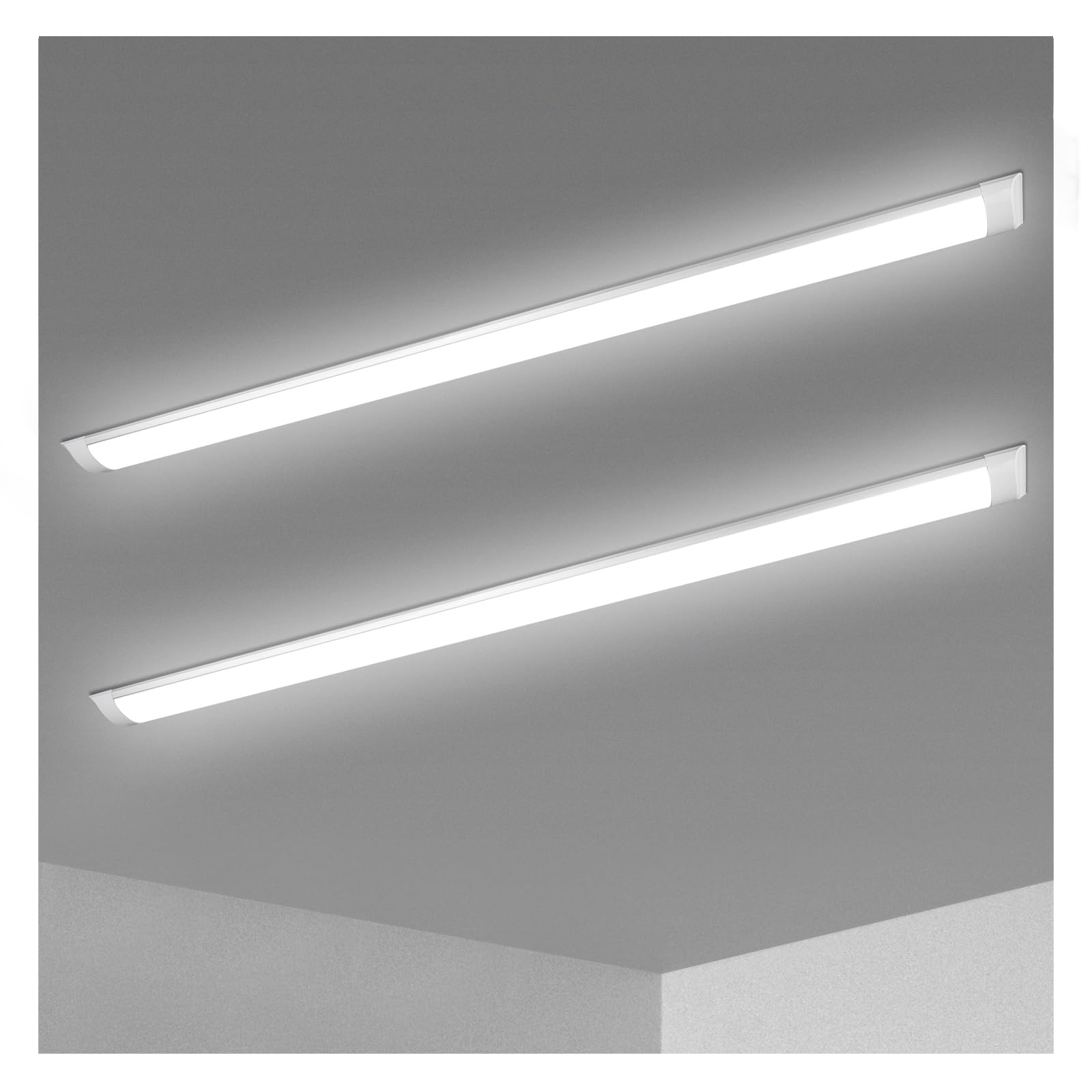 KILIPOL 4FT LED Batten Light, Ceiling Surface Mounted Slim Aluminum LED ...