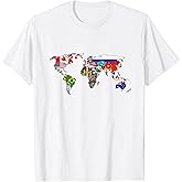 Amazon.com: Countries flags girls, World maps kids, world maps boys. T ...